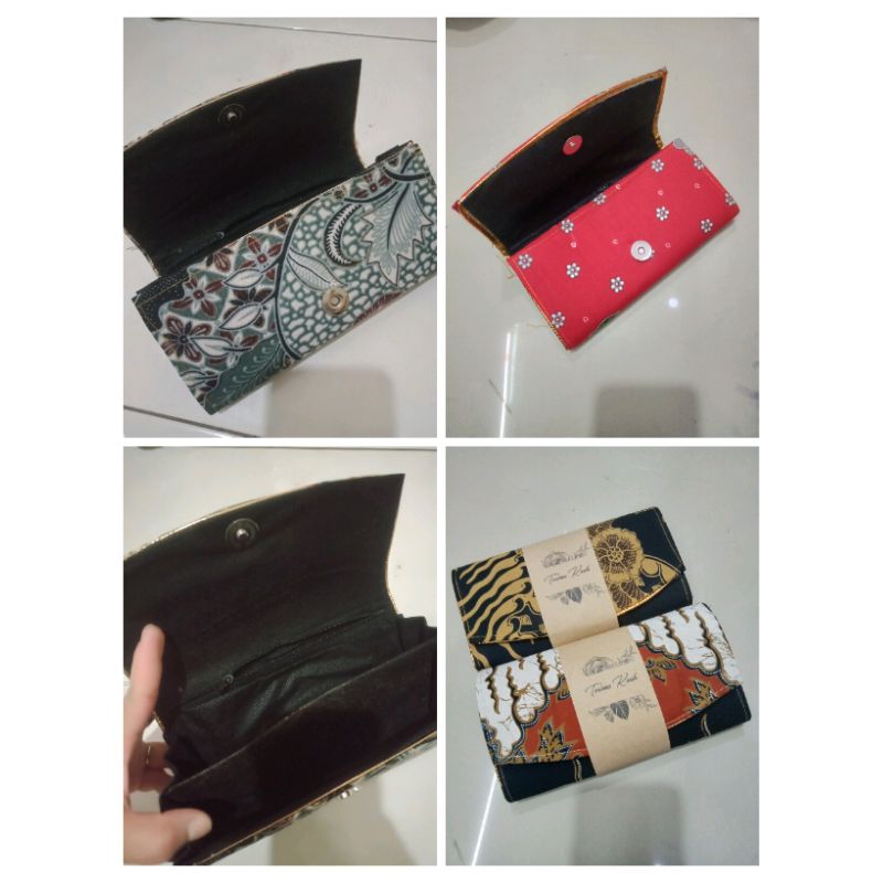 Jual isi 50pcs souvenir dompet lipat batik 3 ruang + bonus kartu ucapan terimakasih lilit ...