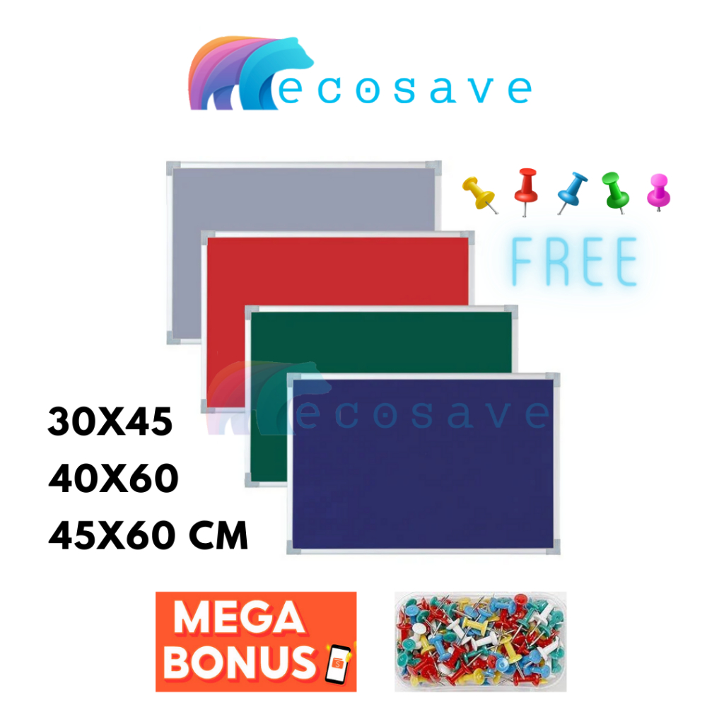 Jual Softboard Bludru Papan Pin Board Kecil Sedang / Papan Mading ...