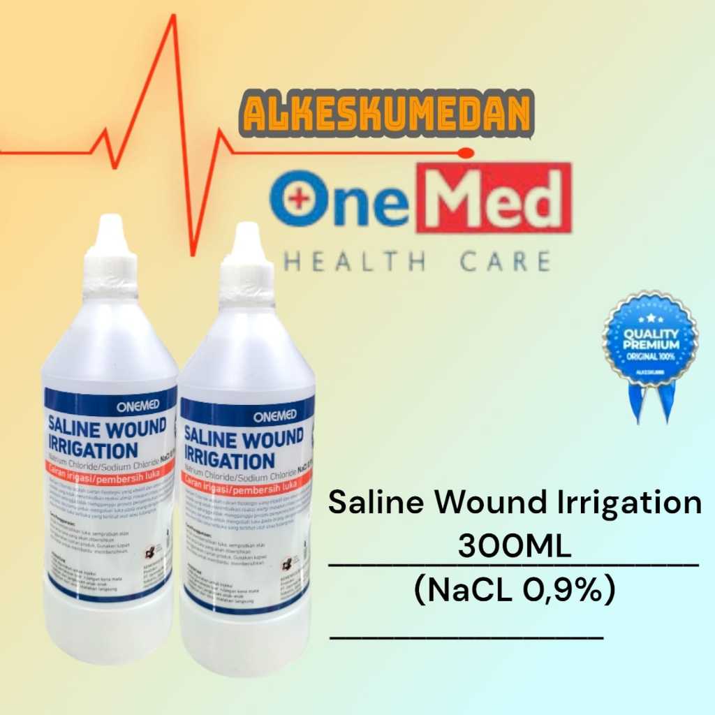 Jual ONEMED SALINE WOUND IRRIGATION 300ML BOTOL [NACL 0,9%] | Shopee Indonesia
