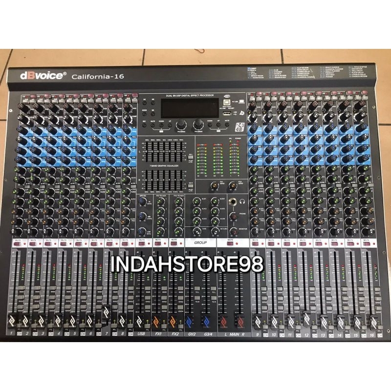 Jual Mixer 16 Channel dBvoice California 16 Profesional Audio Mixing ...