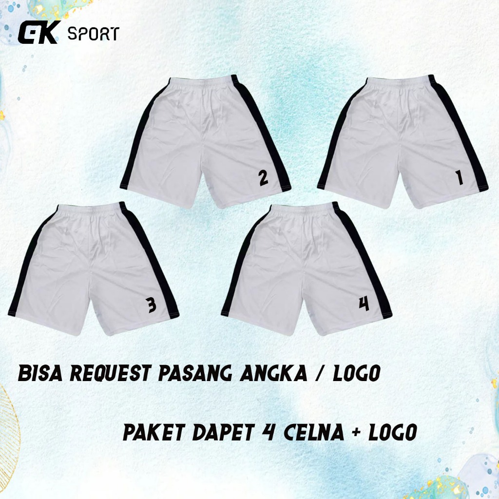 Jual PEKET CELANA BOLA + ANGKA 56 RB DAPET 4 PCS | Shopee Indonesia