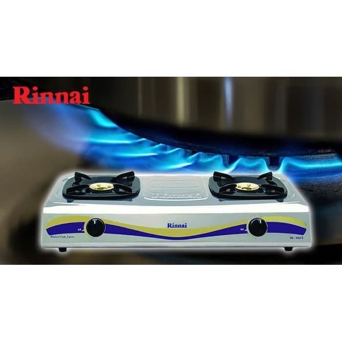 Jual RINNAI : RI-522E KOMPOR GAS 2 TUNGKU STAINLESS STEEL RI 522 E ...