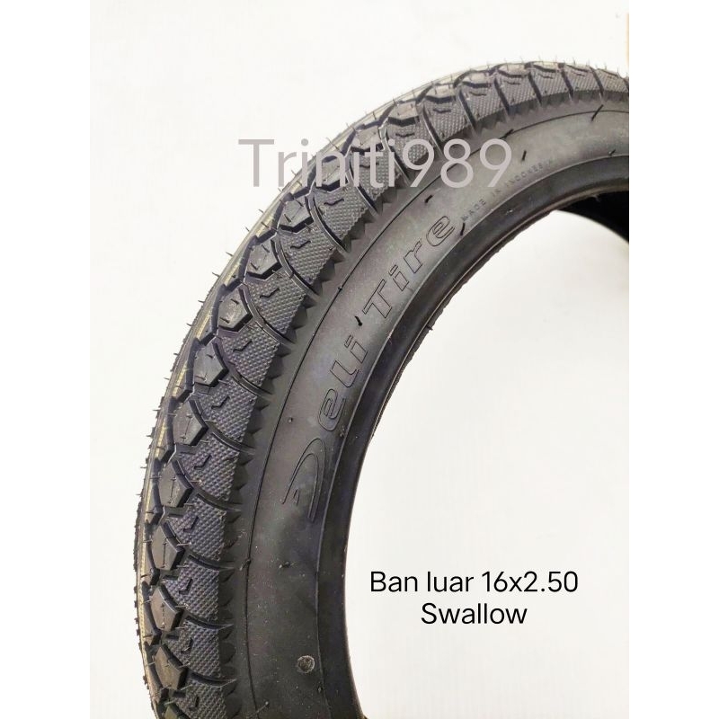Jual Ban luar sepeda 16 x 2.50 Swallow/Deli Tire | Shopee Indonesia