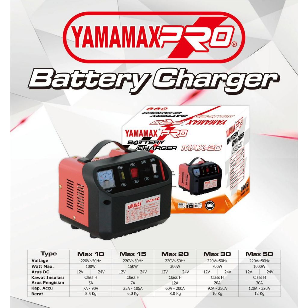 Jual Charger Aki Yamamax Pro Max 20 Max 30 Max 30 Mesin Setrum Aki ...