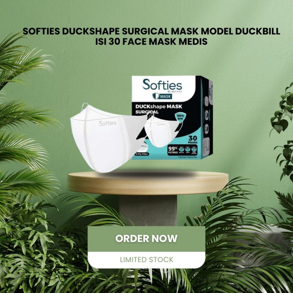 Jual SOFTIES DUCKSHAPE SURGICAL MASK MODEL DUCKBILL ISI 30 FACE MASK ...