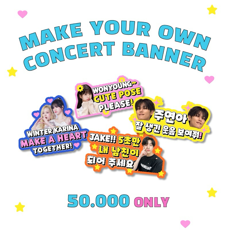 Jual custom hand banner konser kpop 1 sisi WAJIB BACA NOTES | Shopee ...