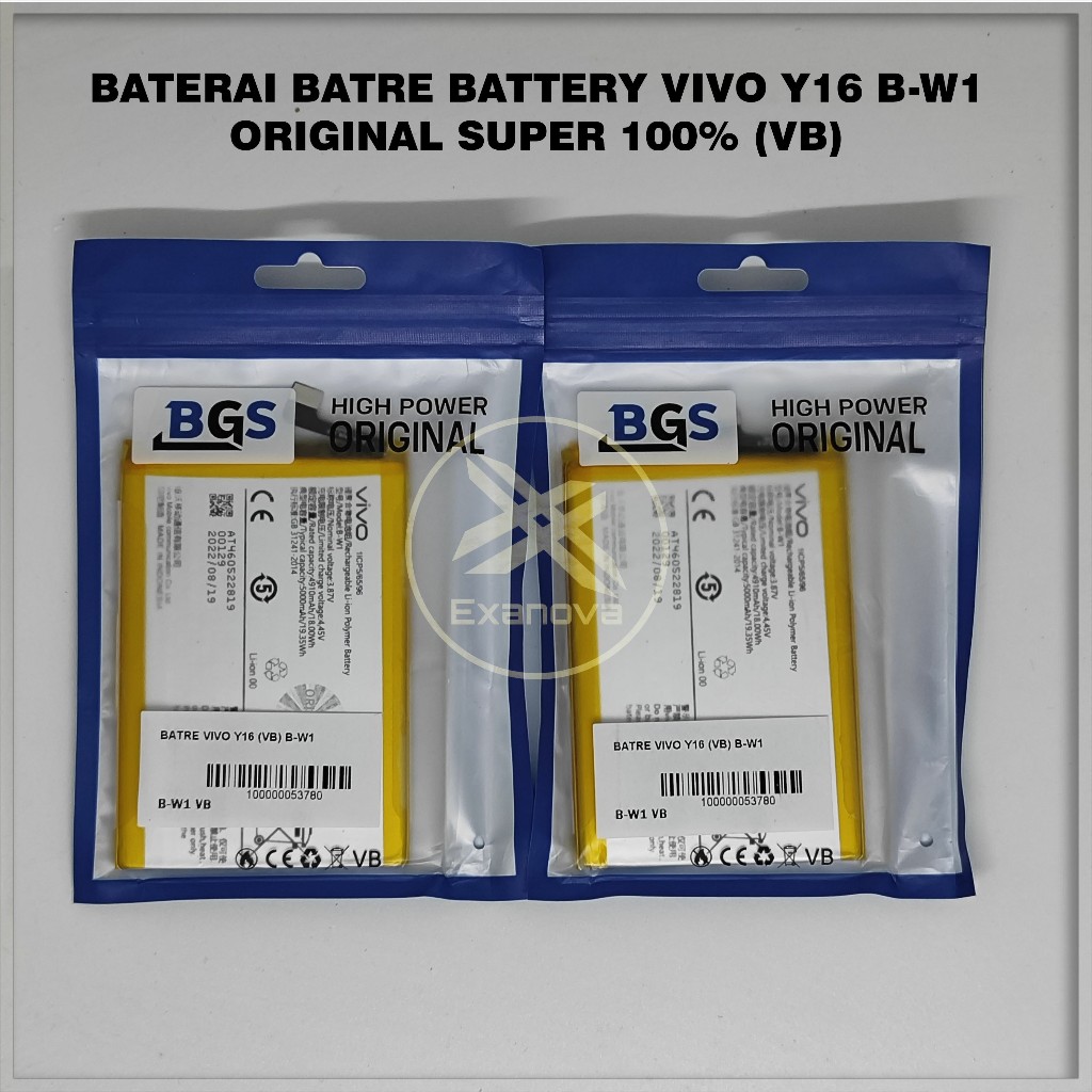 Jual BATERAI BATRE BATTERY VIVO Y16 B-W1 ORIGINAL SUPER 100% (VB ...