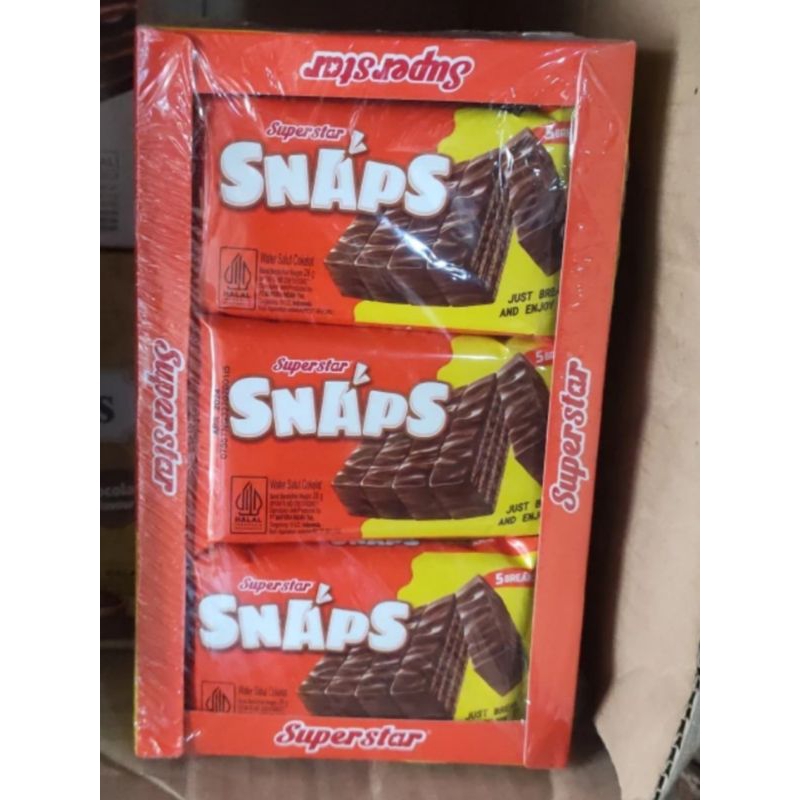 Jual SNAPS SUPERSTAR 1 KOTAK WAFER COKLAT ISI 12 PCS | Shopee Indonesia