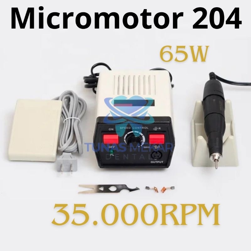 Jual Dental Electric Nail Micromotor Strong 204 Laboratorium 35.000rpm ...