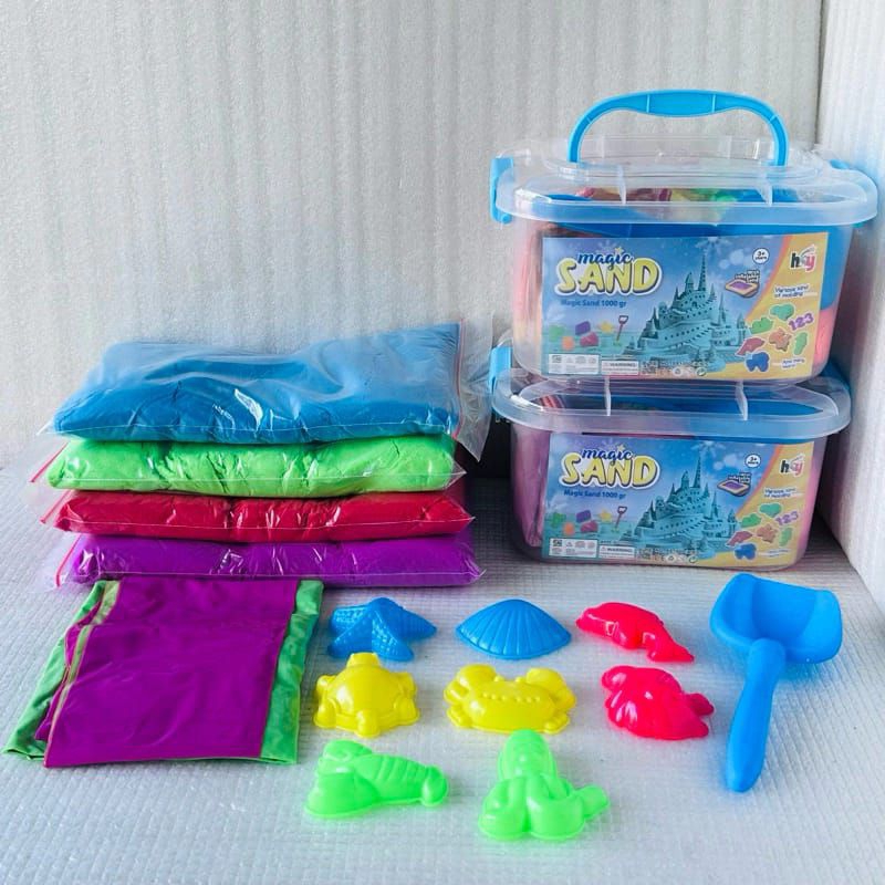 Jual Mainan pasir Ajaib/Magic sand 1 kg | Shopee Indonesia