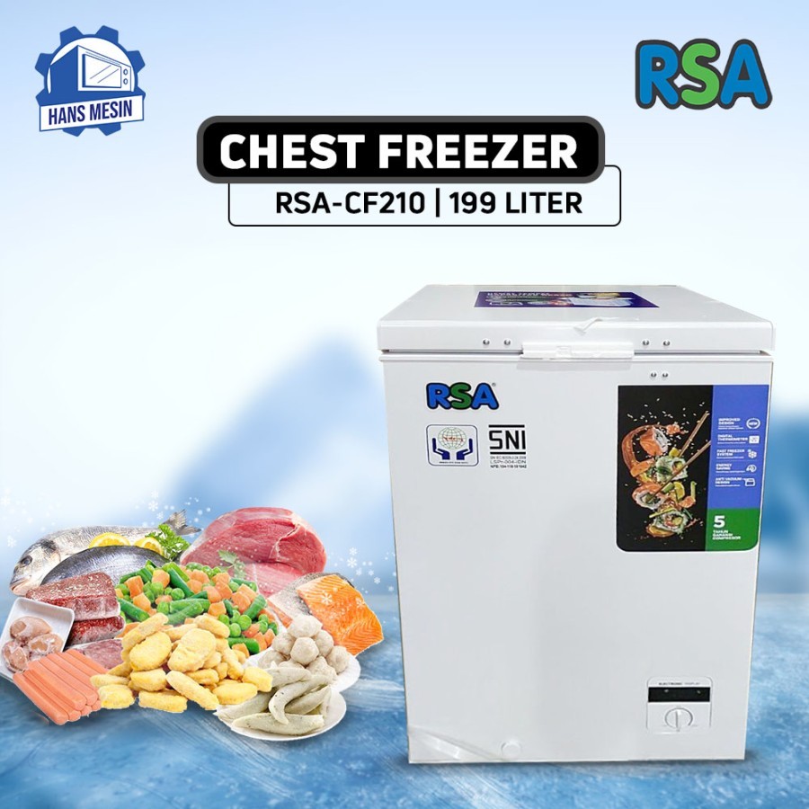 Jual RSA CHEST FREEZER CF-210 / CF 210 / CF210 / 199 LITER | Shopee ...