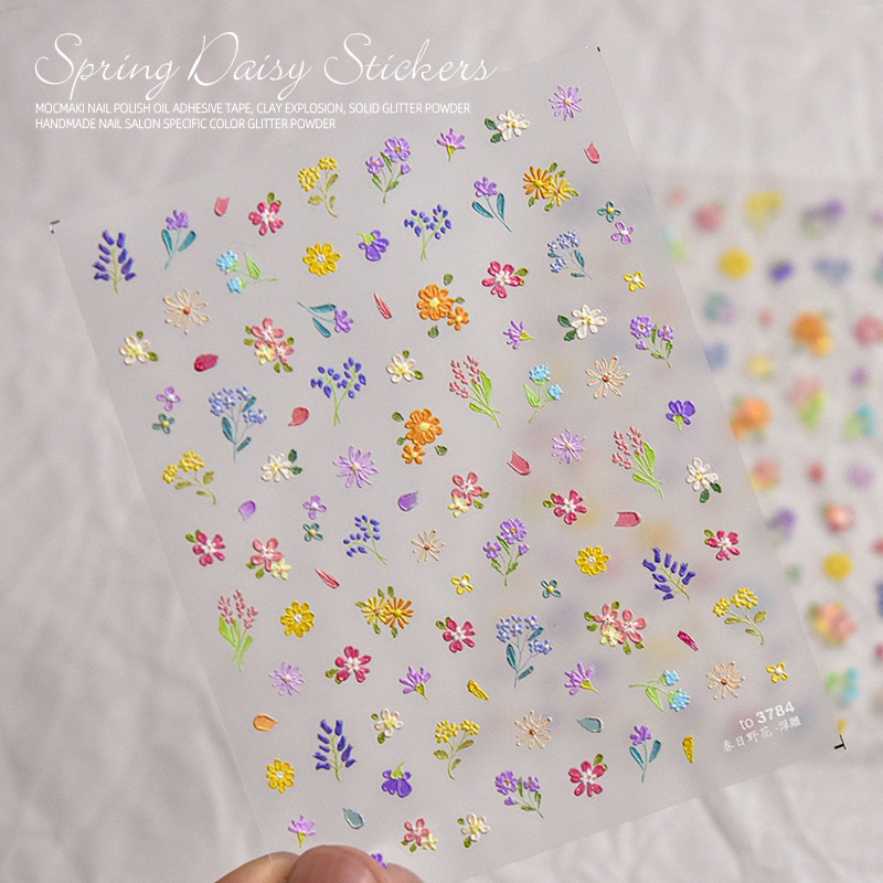 Jual STICKER SPRING DAISY FLOWER SERIES FOR NAIL ART STICKER KUKU ...
