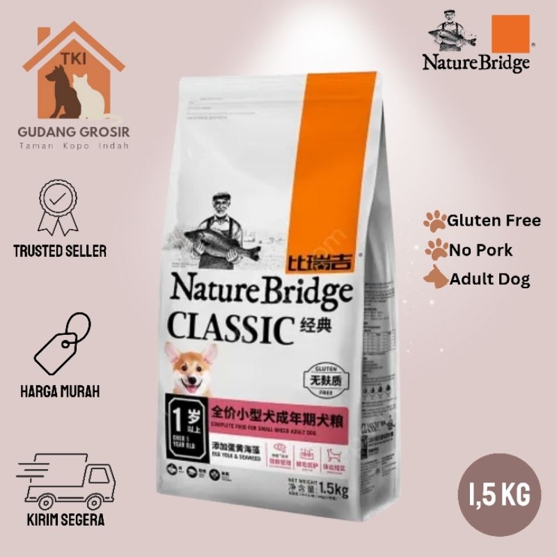 Jual Nature Bridge DOG ADULT Small Breed 1.5kg Dry Food NB Makanan ...