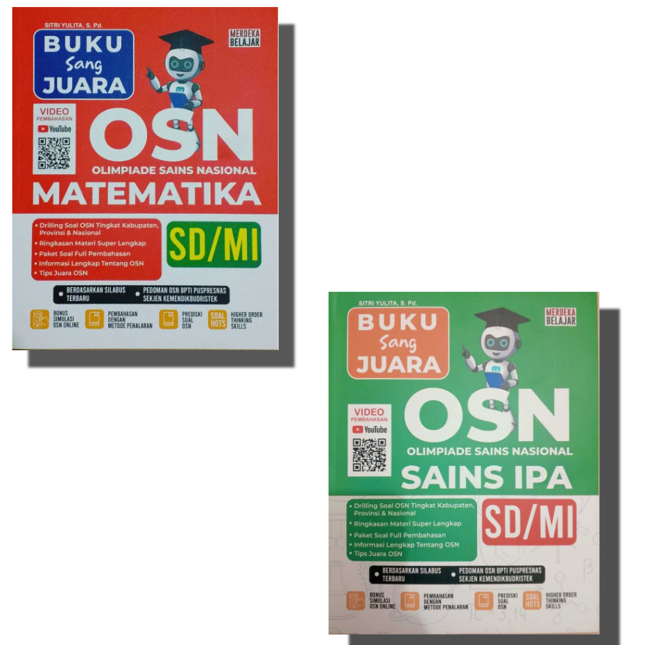 Jual Buku Sang Juara OSN Olimpiade Sains Nasional Matematika IPA SD/MI Kurikulum Merdeka ...