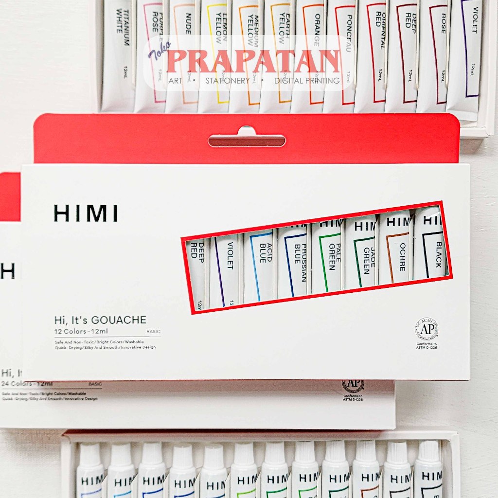 Jual Miya Himi Gouache Tube Set 12ml | Cat Gouache | Shopee Indonesia