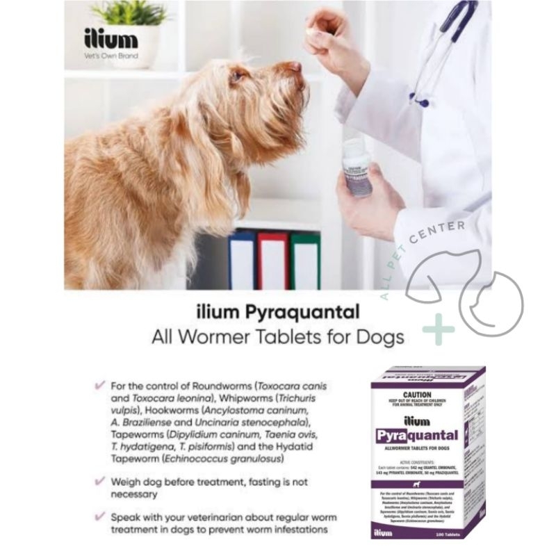 Jual Obat Cacing Anjing Ilium PYRAQUANTAL harga 1 tablet | Shopee Indonesia