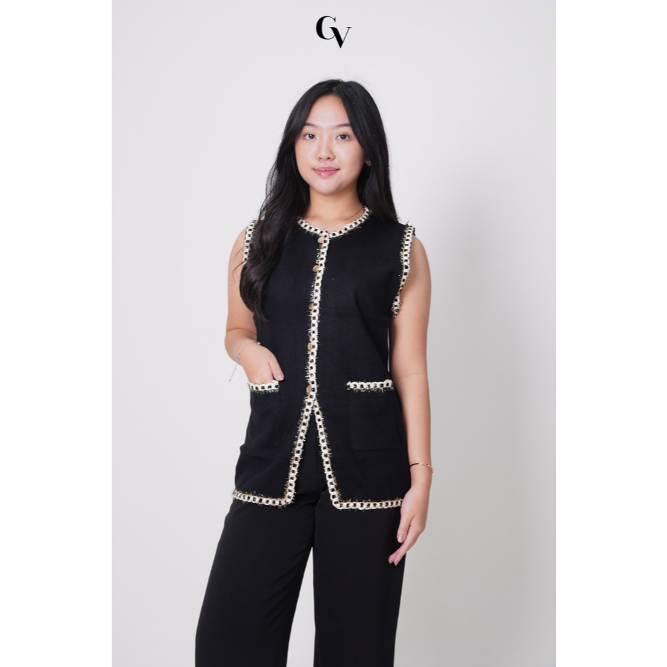 Jual CaVa Chic - Kyra Vest | Vest Knit Elegant Wanita | Classy, Stylish ...