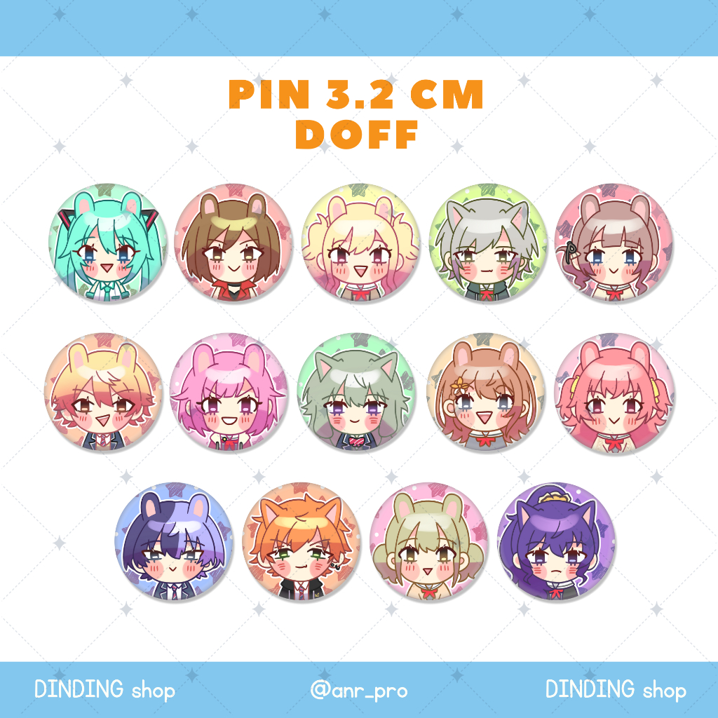 Jual Project Sekai Pin button 3.2cm Doff FANMERCH pin peniti Project ...
