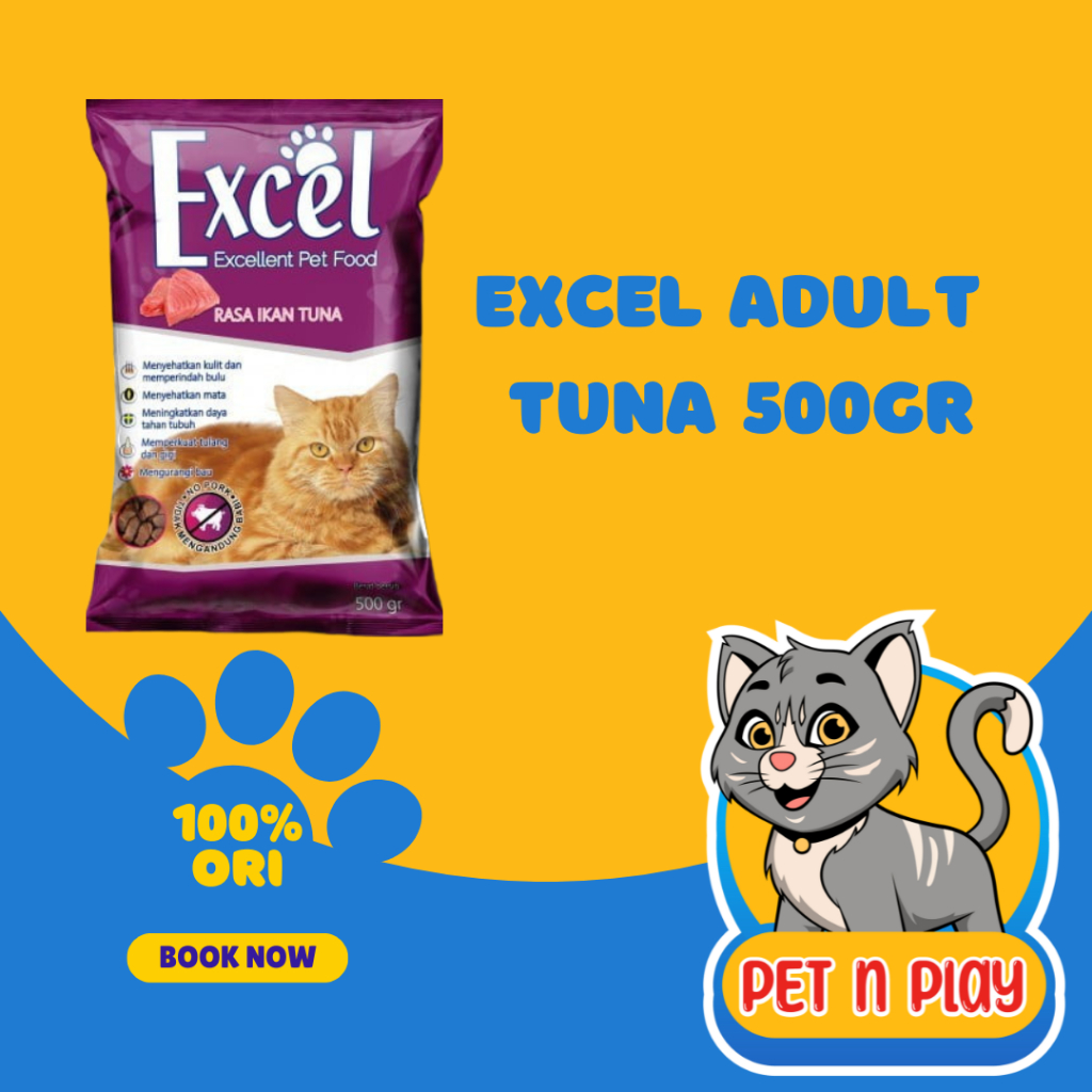 Jual Excel Cat Food Ikan Repack 500gr - Cat Food Dry | Shopee Indonesia