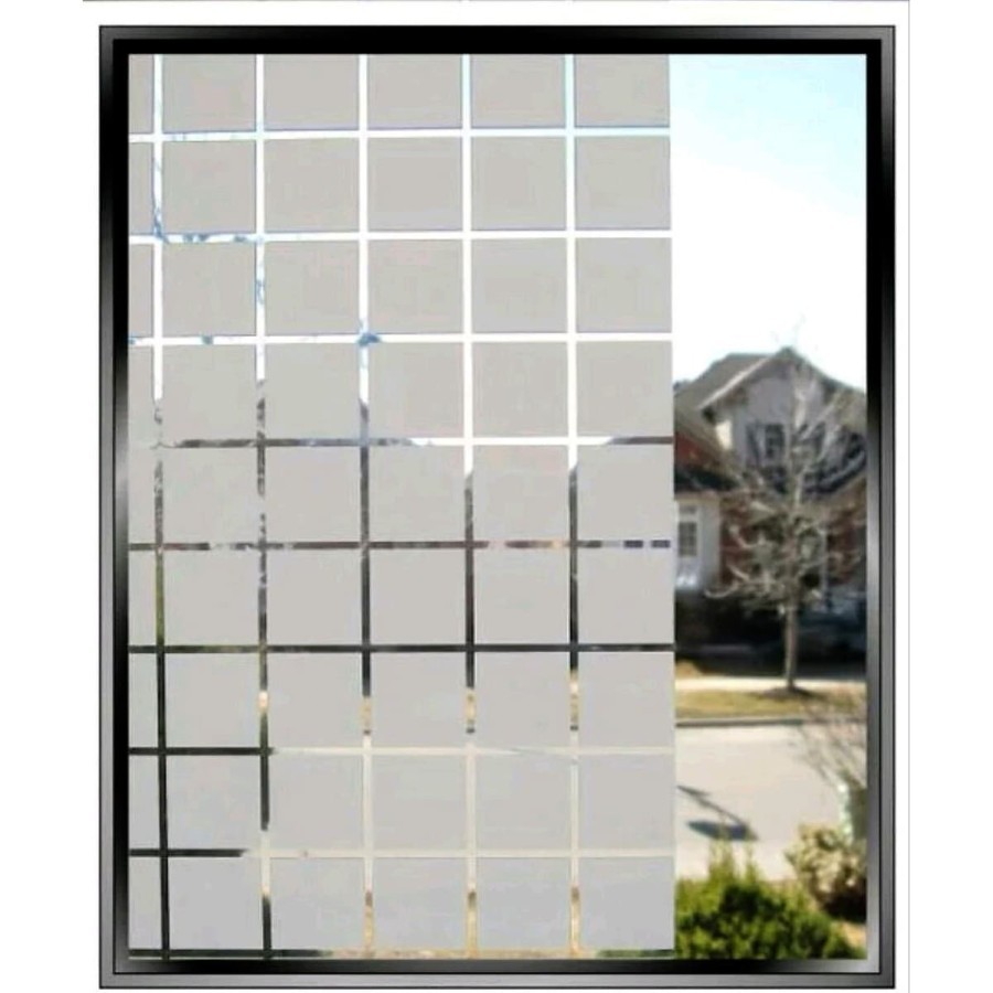 Jual Stiker Kaca Sanblast Sandblast Sunblast /Sticker Motif Kotak Kotak ...