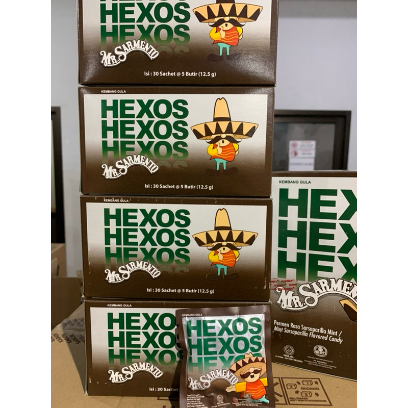 Jual Permen Hexos Mr Sarmento Rasa Sarsaparilla Mint Kemasan Sachet isi ...
