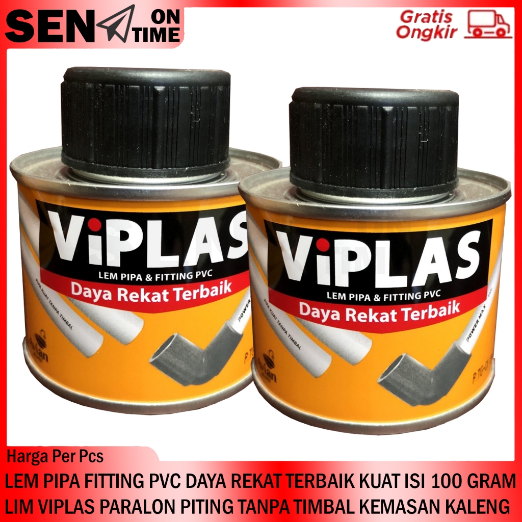 Jual LEM VIPLAS PIPA FITTING PVC DAYA REKAT KUAT TERBAIK 100 GRAM LIM ...