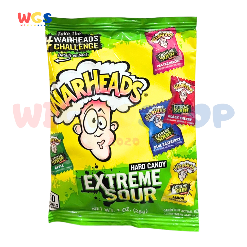 Jual Warheads Extreme Sour Hard Candy Assorted Flavor 28g - Permen ...
