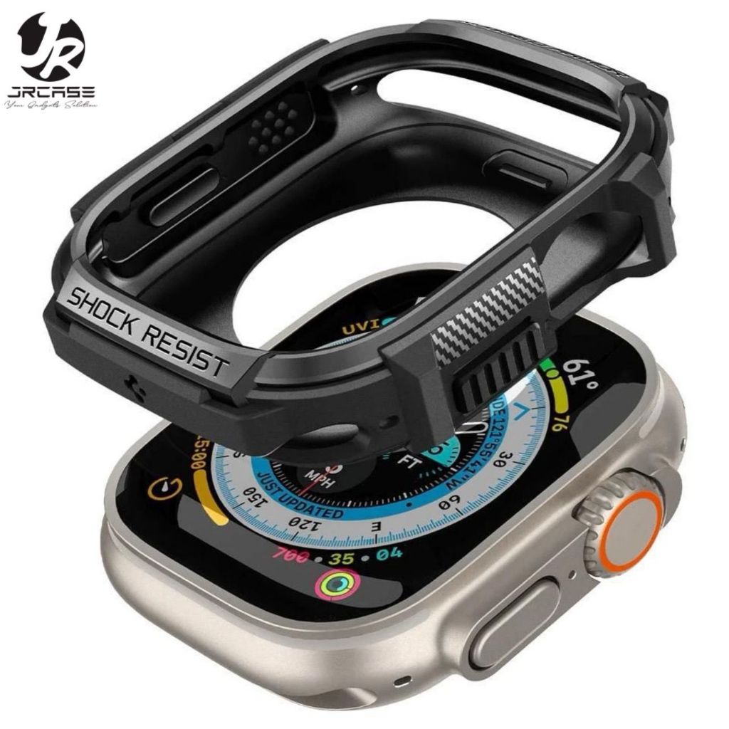 Jual Black Series Case Apple Watch Spigennn Rugged Armor Carbon ...
