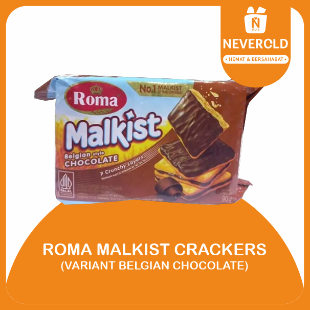 Jual BISKUIT ROMA MALKIST CRACKERS - BELGIAN CHOCOLATE @90gr | Shopee ...