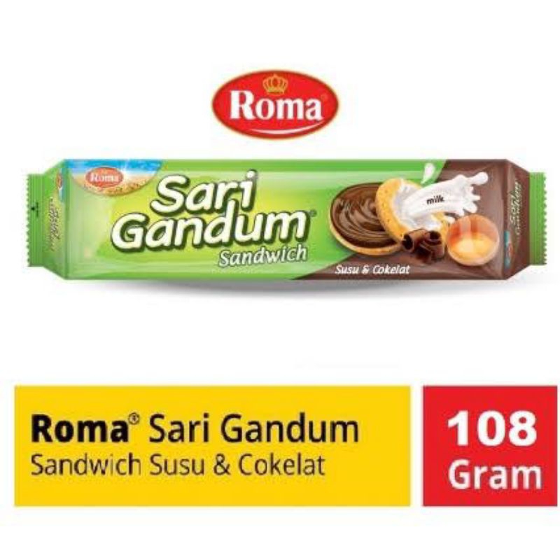 Jual ROMA SARI GANDUM 108g BISKUIT COKLAT | Shopee Indonesia