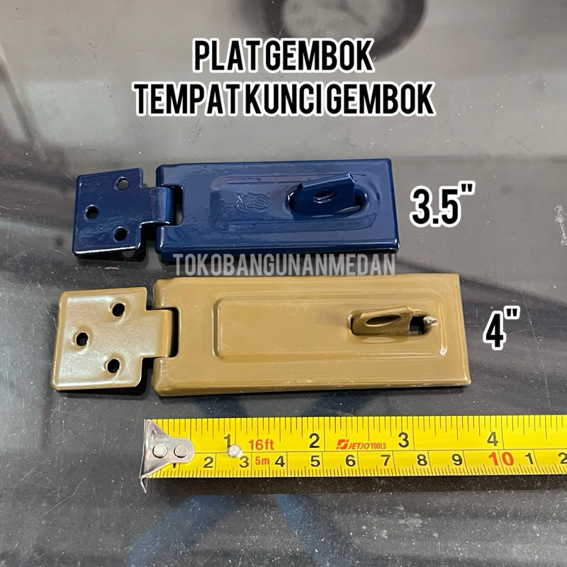 Jual Plat Gembok Coklat 3.5 - 4 inch + Sekrup / Tempat cantolan Gembok ...