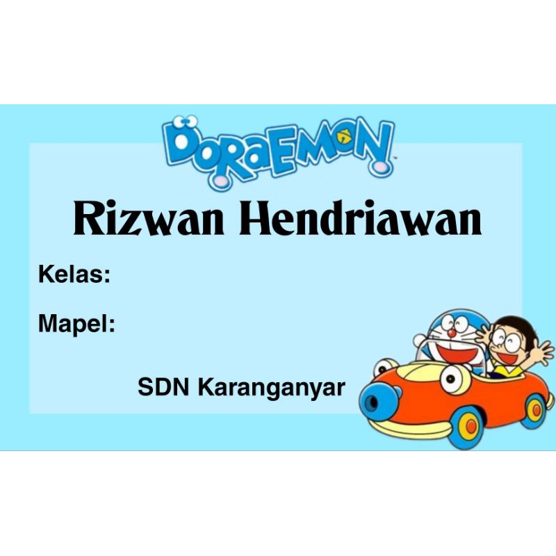 Jual (ISI 50 PCS) STICKER LABEL BUKU PELAJARAN SEKOLAH BISA CUSTOM NAMA ...