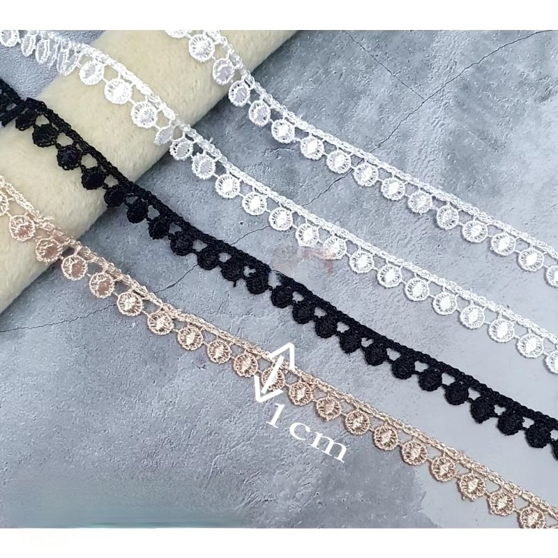 Jual Renda zipper, renda giper, renda ziper, renda jiper lebar 1cm isi ...