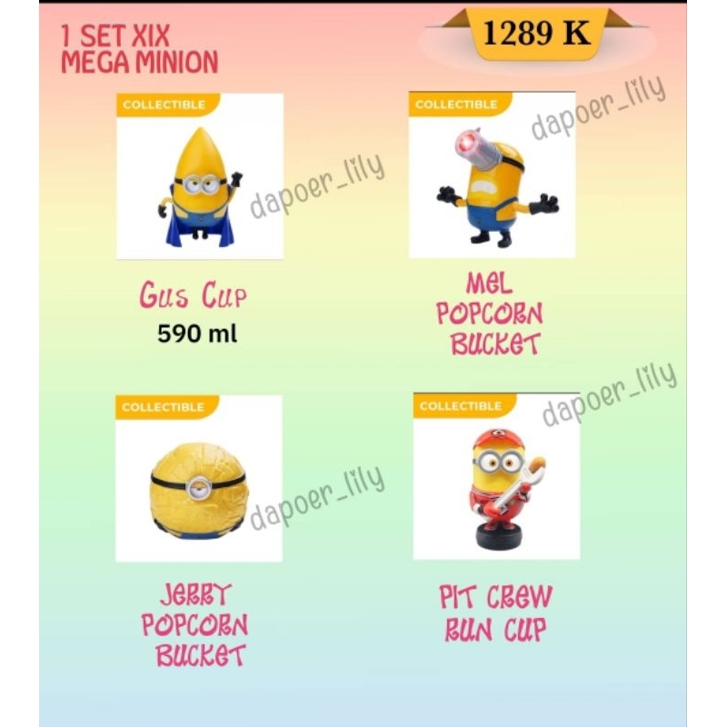 Jual SALEEEE READY STOK Collectible Mega Minion XXI 1 set (Gus cup 1 pc ...