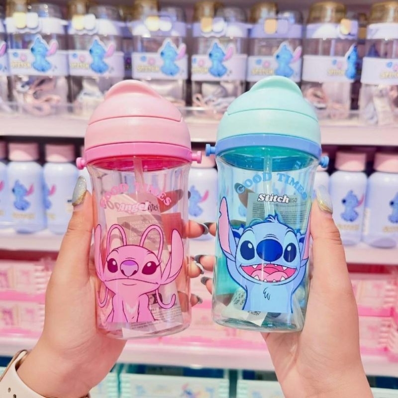 Jual MINISO DISNEY LILO & STITCH COLLECTION BOTTLE WITH STRAW ...