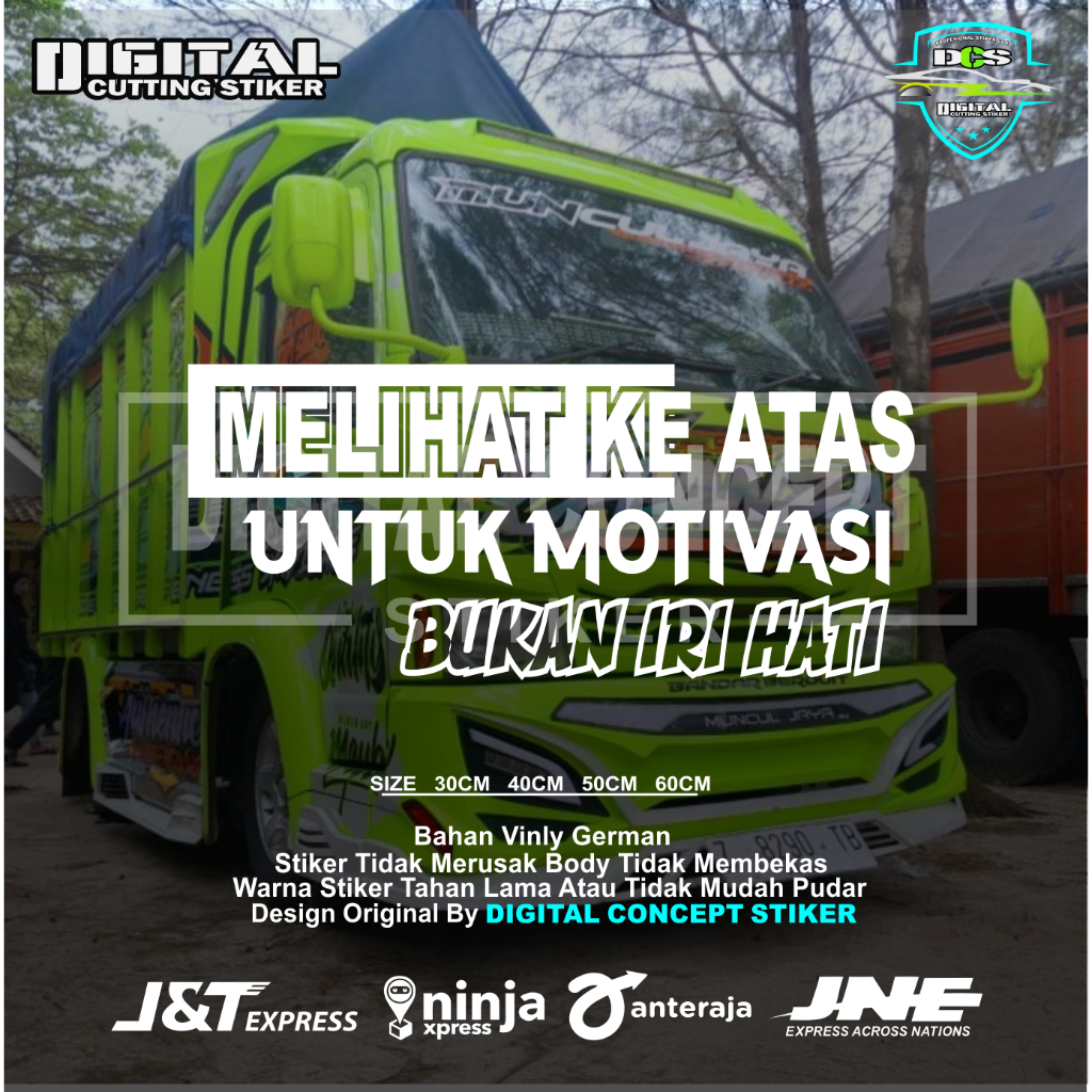 Jual Stiker truk melihat keatas untuk motivasi cutting stiker variasi ...
