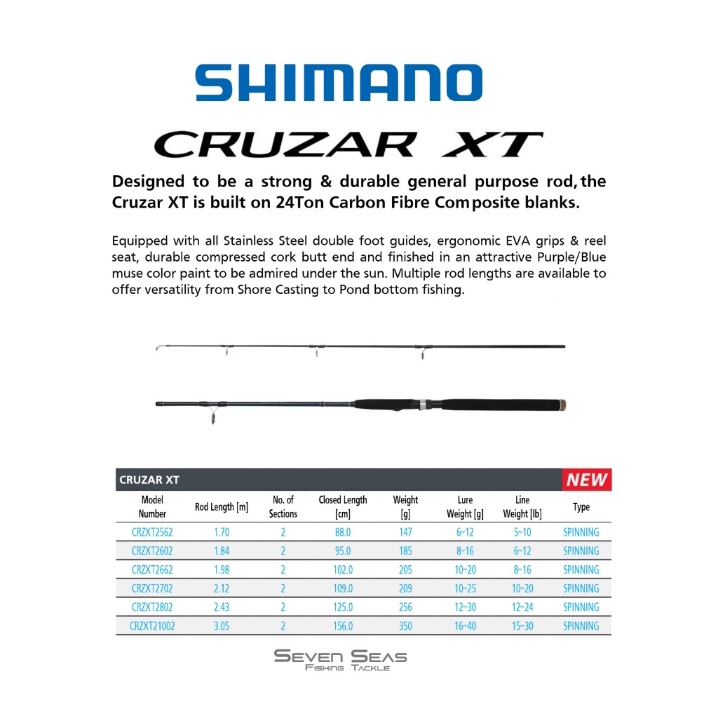 Jual Shimano Cruzar XT Model 2021 Spinning Rod Joran Pancing Kolam Danau Sungai Laut | Shopee ...