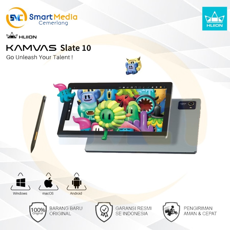 Jual Huion Kamvas Slate 10 drawing tablet Android 10" with pen | Shopee ...
