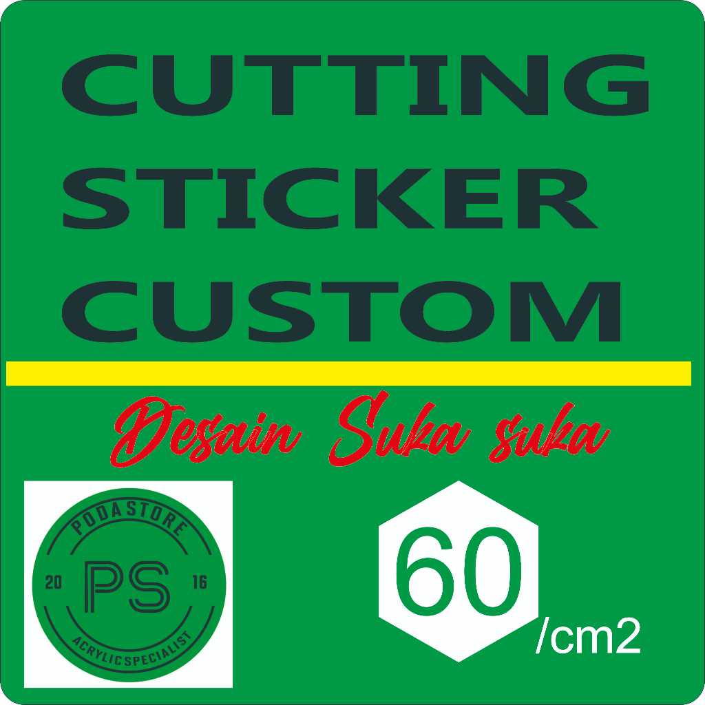 Jual Cutting Sticker Custom Desain Bebas Suka Suka | Shopee Indonesia