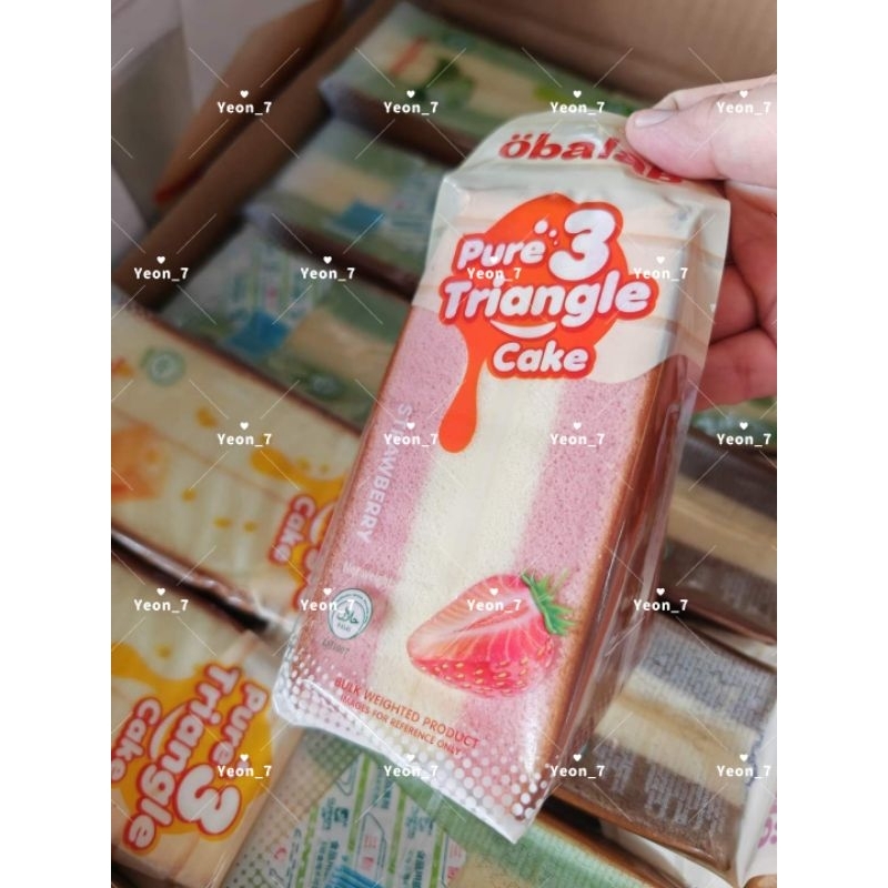 Jual Obalab Pure 3 Triangle Cake Bolu Barley Leaves Cheese Chocolate ...