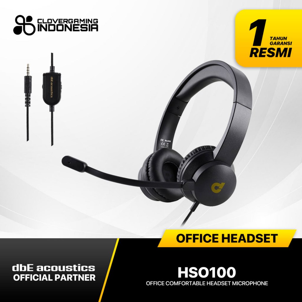 Jual dbE HSO100 Comfortable Office Headset Microphone | Shopee Indonesia