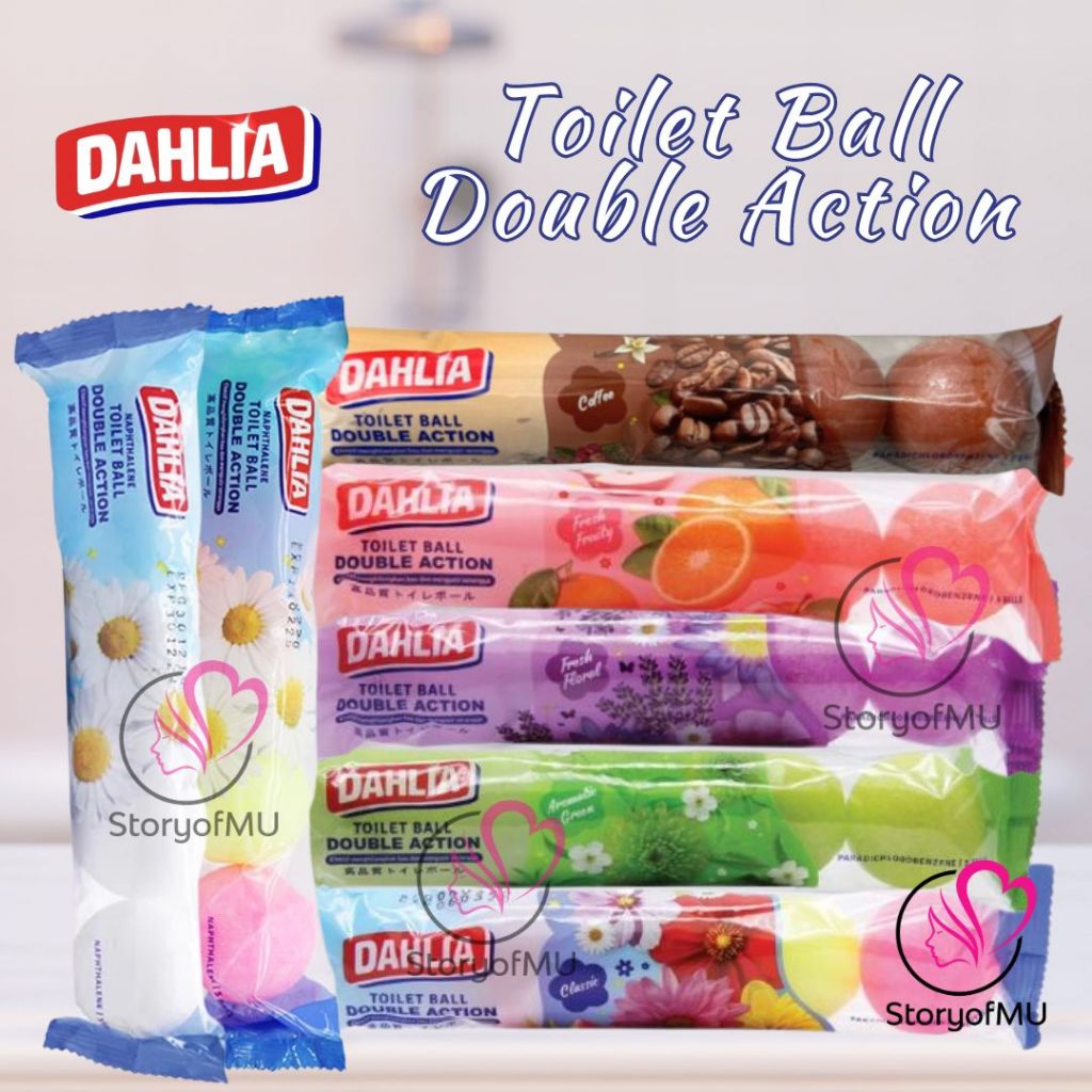 Jual DAHLIA Toilet Ball Double Action Napthalene Isi 3 pcs 5 pcs Kapur ...