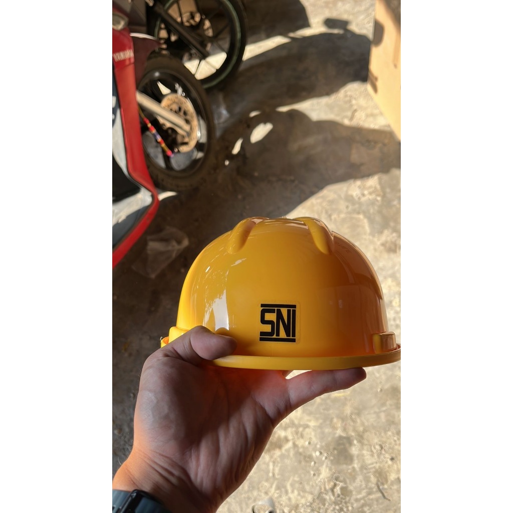 Jual Helm Proyek Kuning Putih merk HELIOS SNI SAFETY HELMET ...
