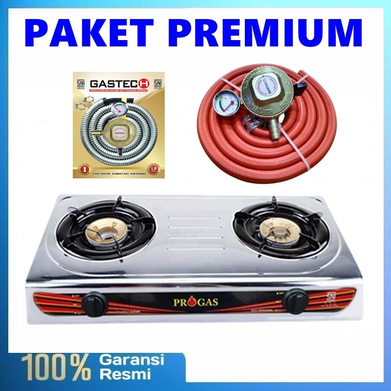Jual Kompor Gas 2 Tungku Progas Stainless Steel - Kompor progas SNI ...