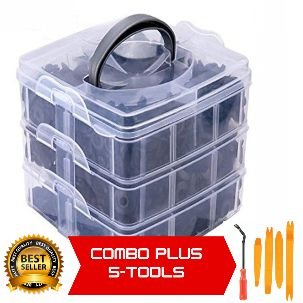 Jual Baut Rivet Mobil Universal 620pcs + alat cungkil-Baut Rivet plus ...