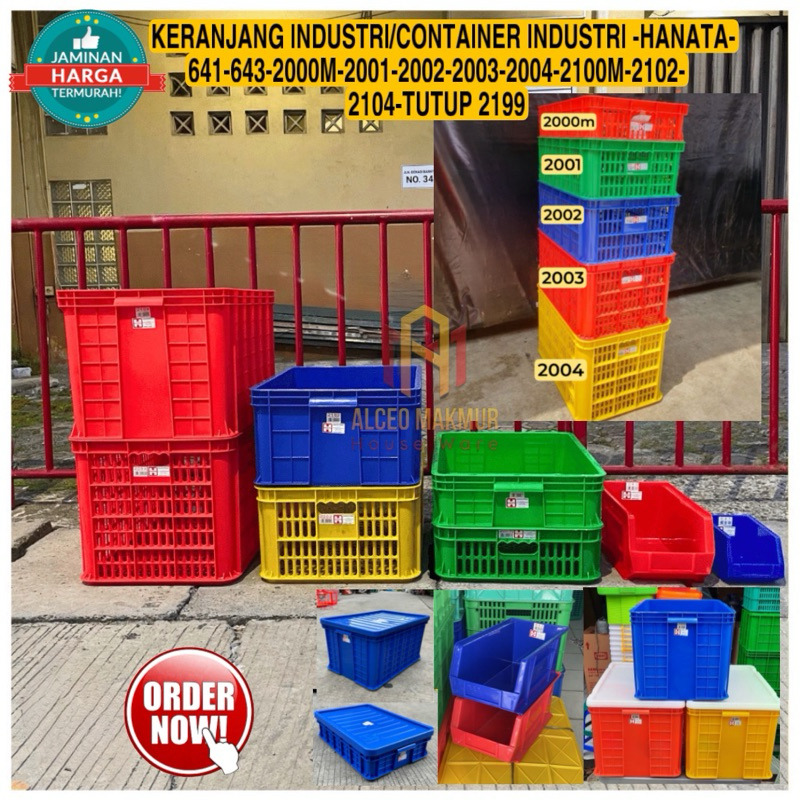 Jual KERANJANG INDUSTRI HANATA / CONTAINER INDUSTRI / HNT 641-643-2000M ...