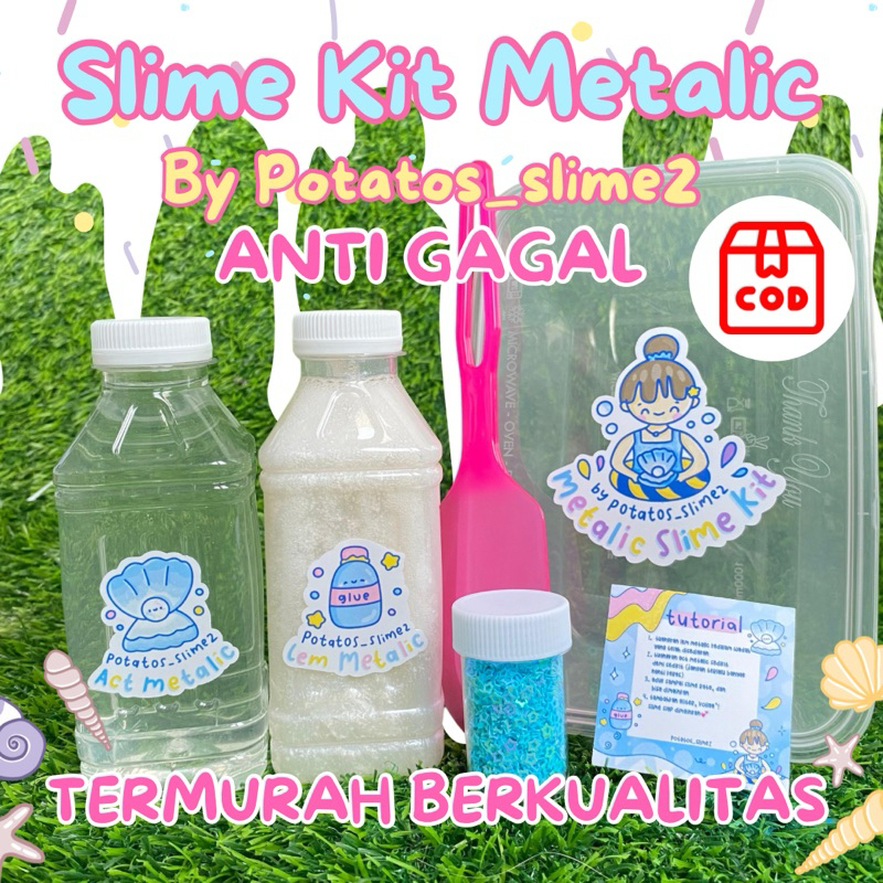 Jual Slime Kit Metalic Potatos_Slime2 Anti Gagal All in Onee | Shopee ...