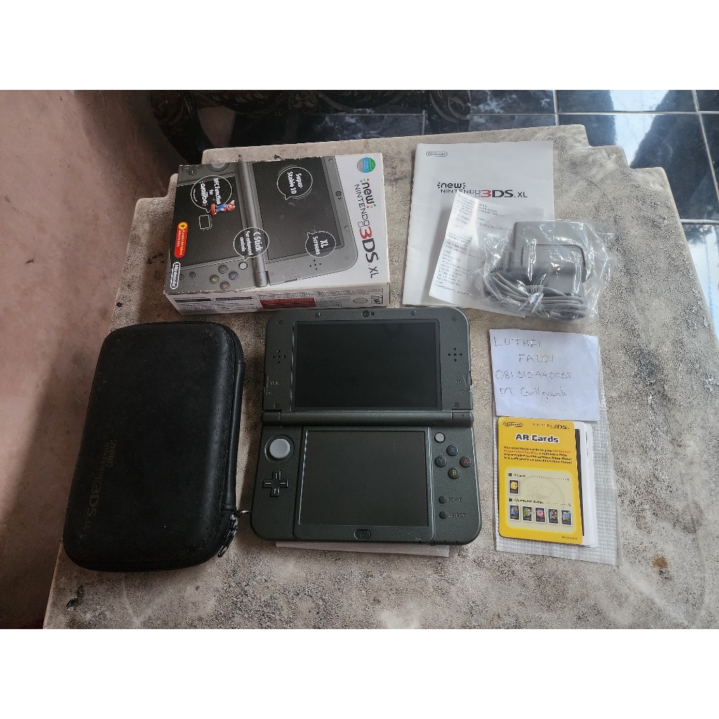 Jual New Nintendo 3DS XL Metallic Black CFW Luma 64GB Fullset 00 | Shopee Indonesia
