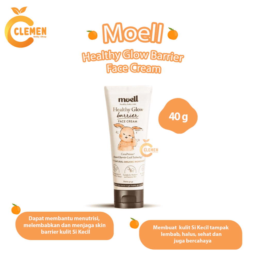 Jual Moell Face Cream 40gr / Healthy Glow Barrier Face Cream - Pelembab ...