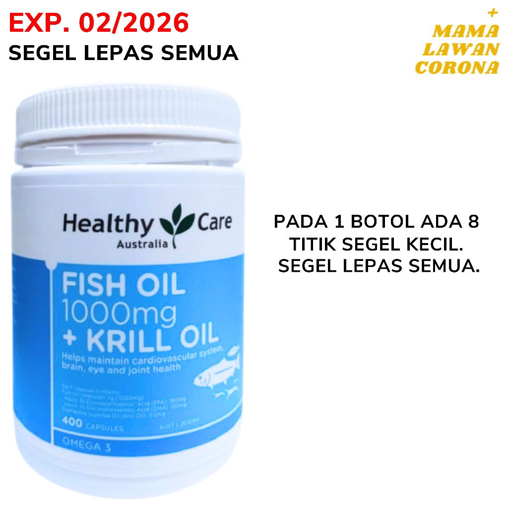 Jual Healthy Care Omega 3 6 9 369 Odourless Fish Oil 1000mg 1000 mg 400 ...